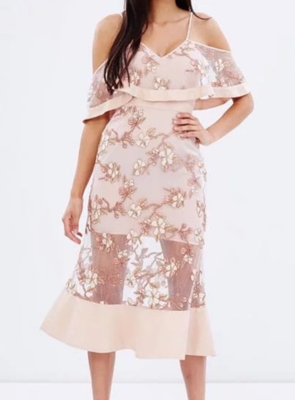 Alice McCall | Dresses | Alice Mccall Floral Lace Midi Dress In Cream ...